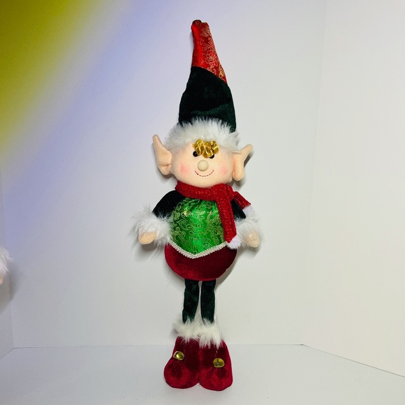 Holiday | Christmas Elf Plush Standing 27 Tall Jingle Bells On Toes Hat ...